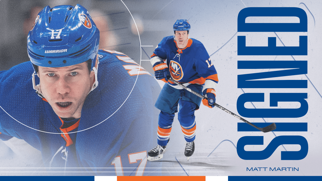 NY Islanders Re-sign Veteran Matt Martin to One Year Deal Amid Injury ...